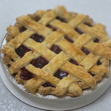Cherry Pie with Lattice Crust - Once in a Blue Moon Bakery and Cafe